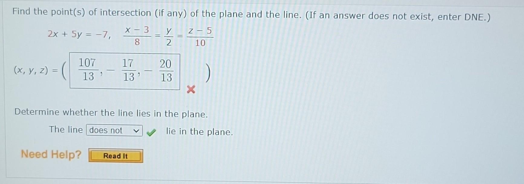 Solved Find the point(s) of intersection (if any) of the | Chegg.com