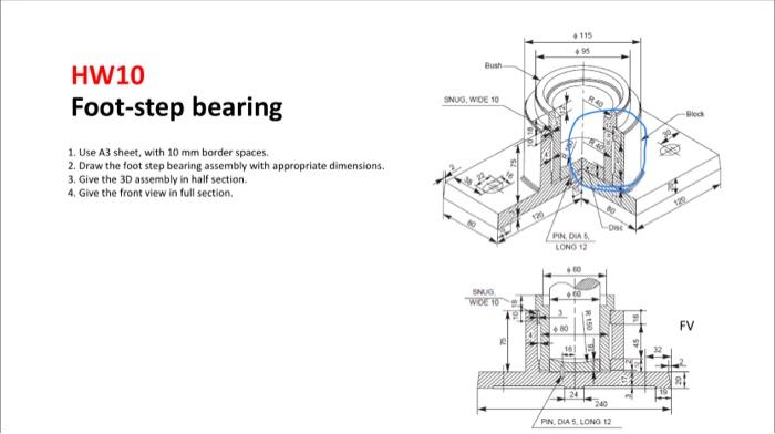 . 115 695 Bush HW10 Foot-step bearing SNUG, WOE 10 | Chegg.com