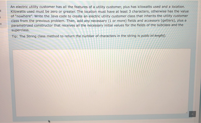 Solved An electric utility customer has all the features of | Chegg.com