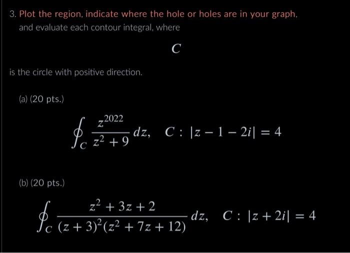 Solved 3. Plot the region, indicate where the hole or holes | Chegg.com