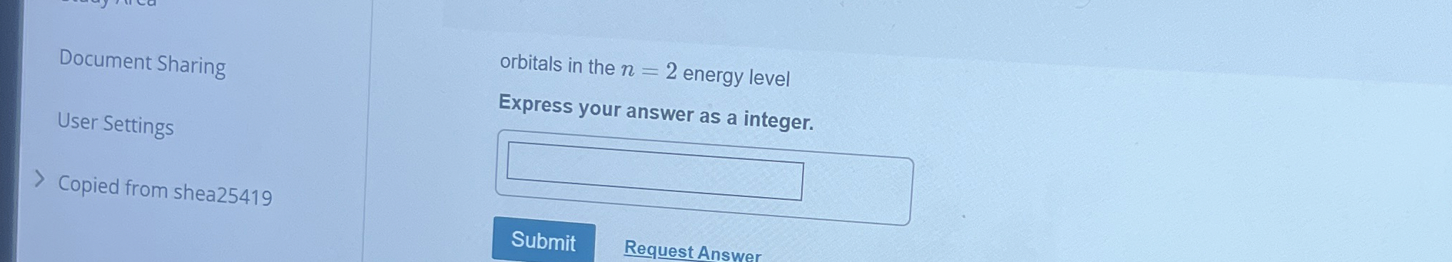 Solved Document SharingUser SettingsCopied from shea | Chegg.com