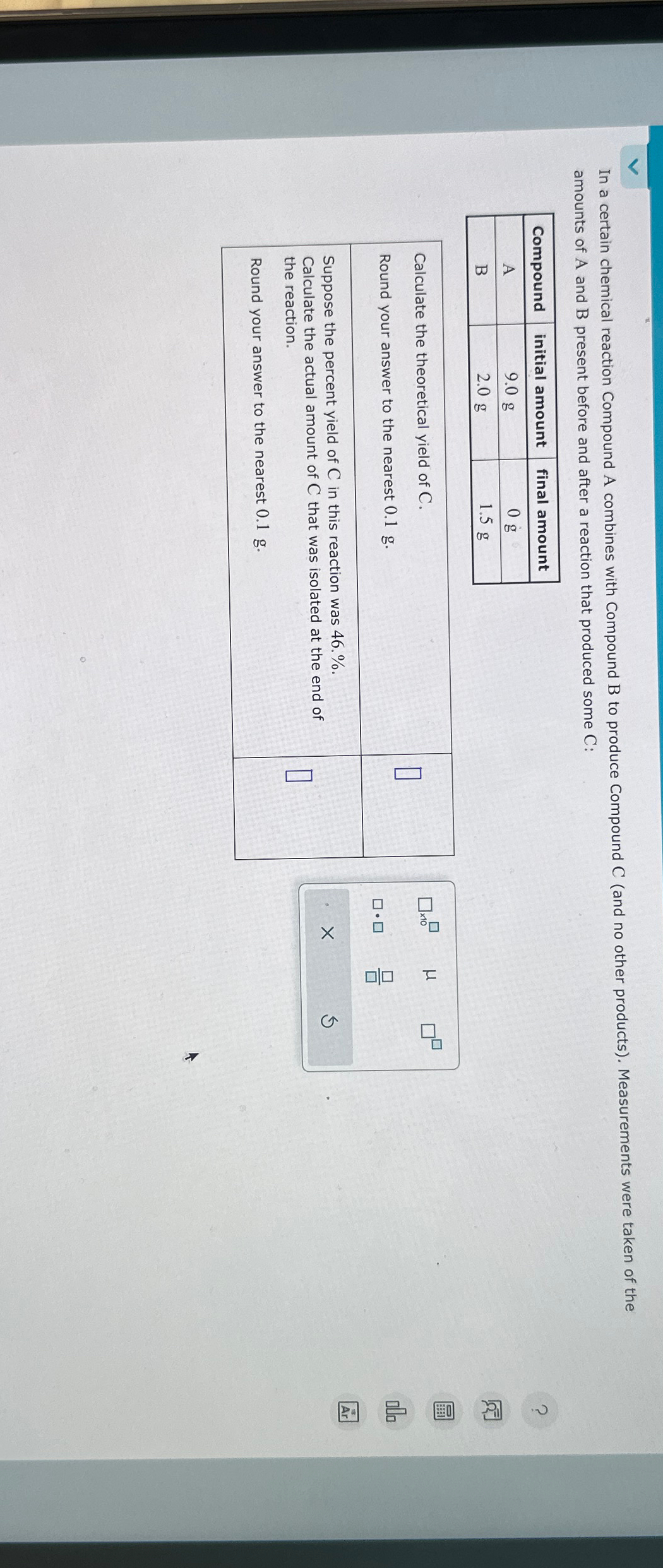Solved In a certain chemical reaction Compound A combines | Chegg.com