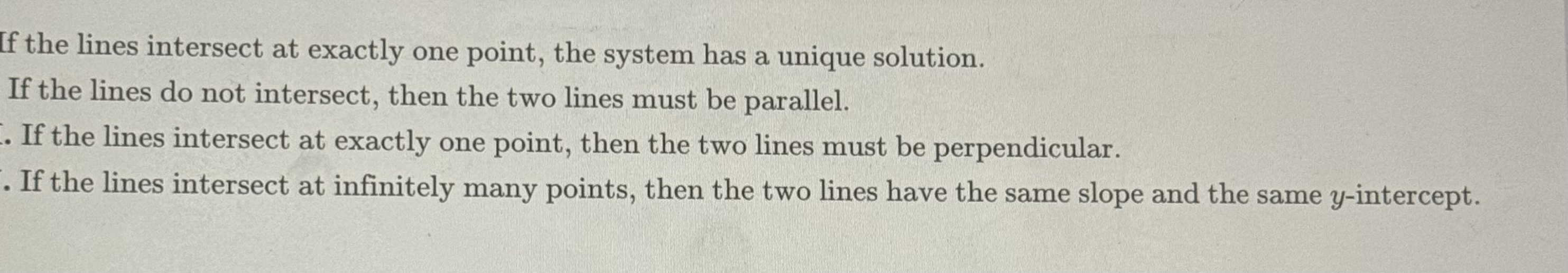 Solved Which statements are true?If the lines intersect at | Chegg.com