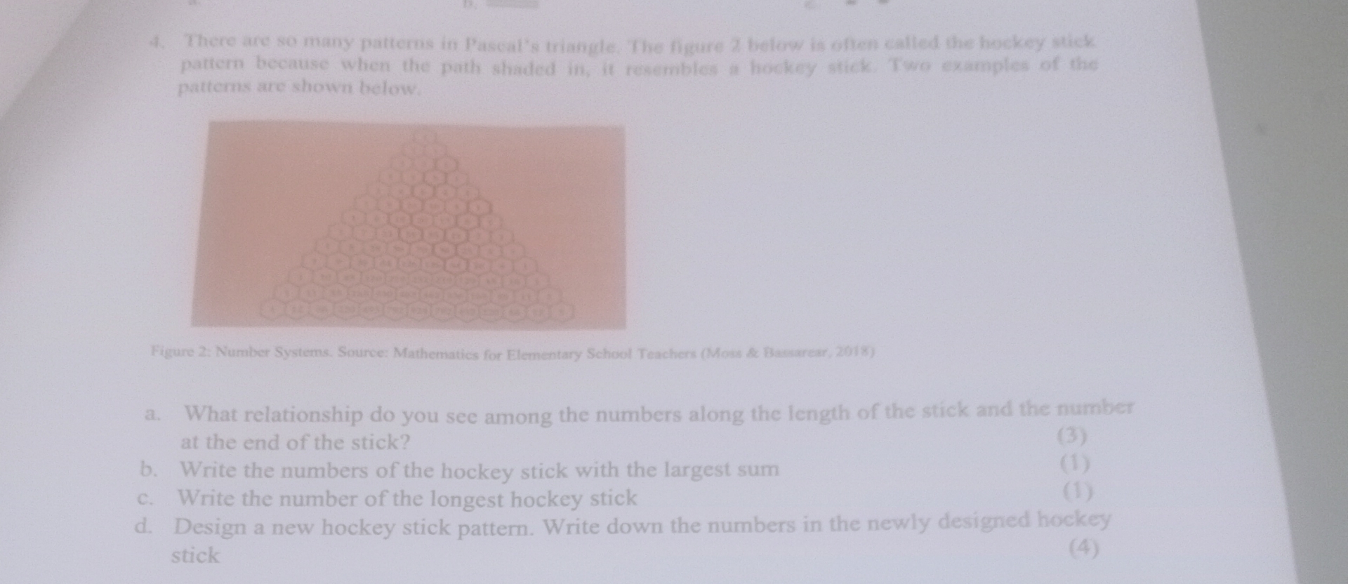 Solved There are so many patterns in Pascal's triangle. The | Chegg.com