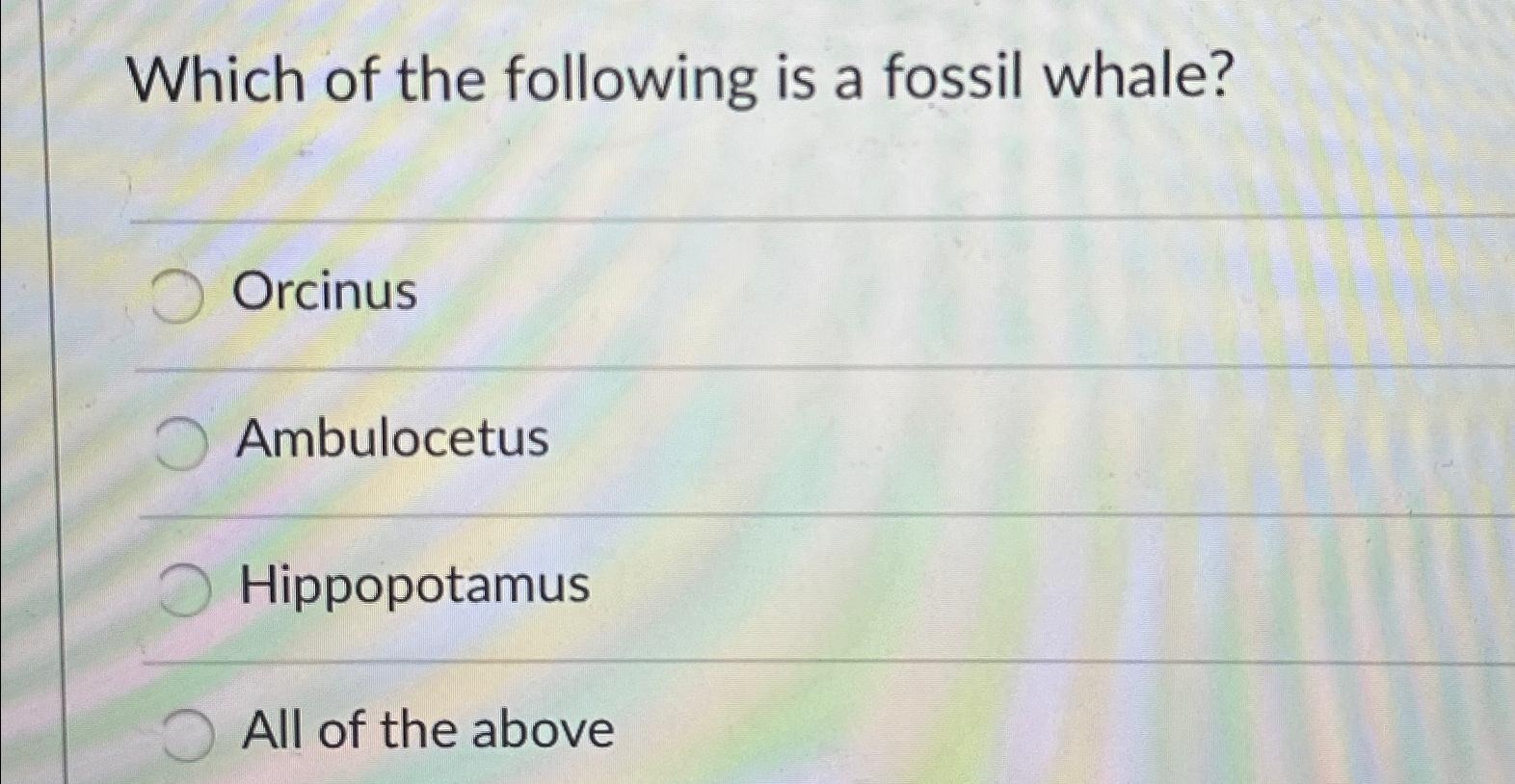 Solved Which of the following is a fossil | Chegg.com