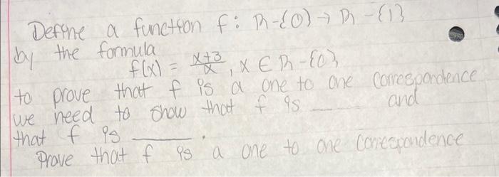 Define a function f:M−{0}→M−{1} by the formula | Chegg.com