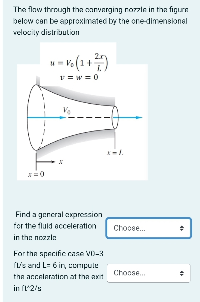 Solved The flow through the converging nozzle in the figure | Chegg.com