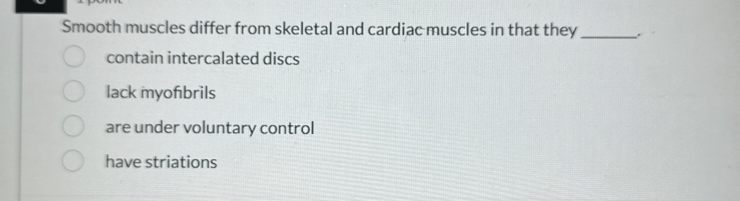 Solved Smooth muscles differ from skeletal and cardiac | Chegg.com