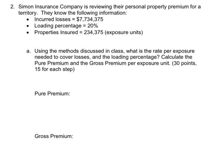 Solved Project #7: Developing Insurance Rates Danforth | Chegg.com