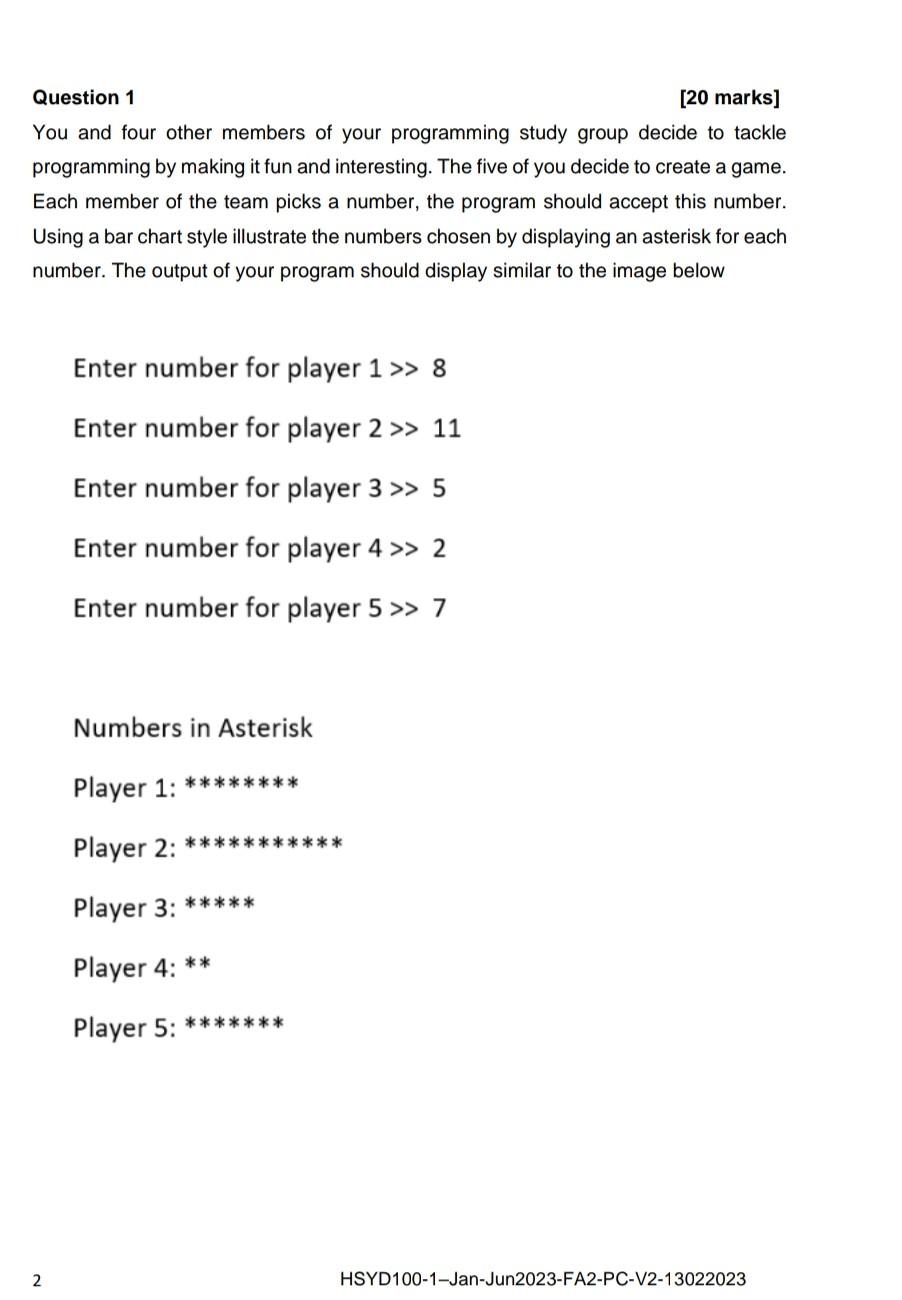 Solved Question 1 [20 marks] You and four other members of | Chegg.com