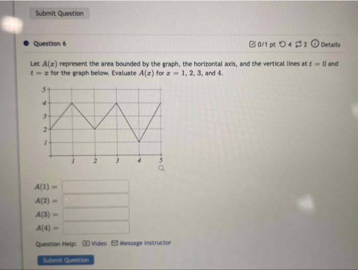 [Solved]: Let ( A(x) ) represent the area bounded by the