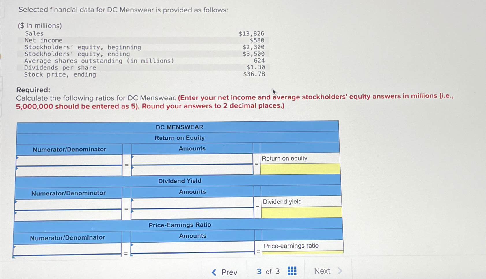 Solved Selected financial data for DC Menswear is provided | Chegg.com