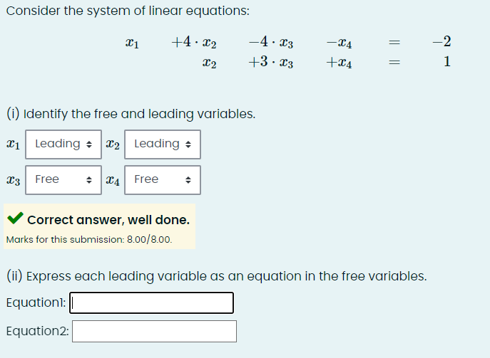 Solved Consider the system of linear | Chegg.com