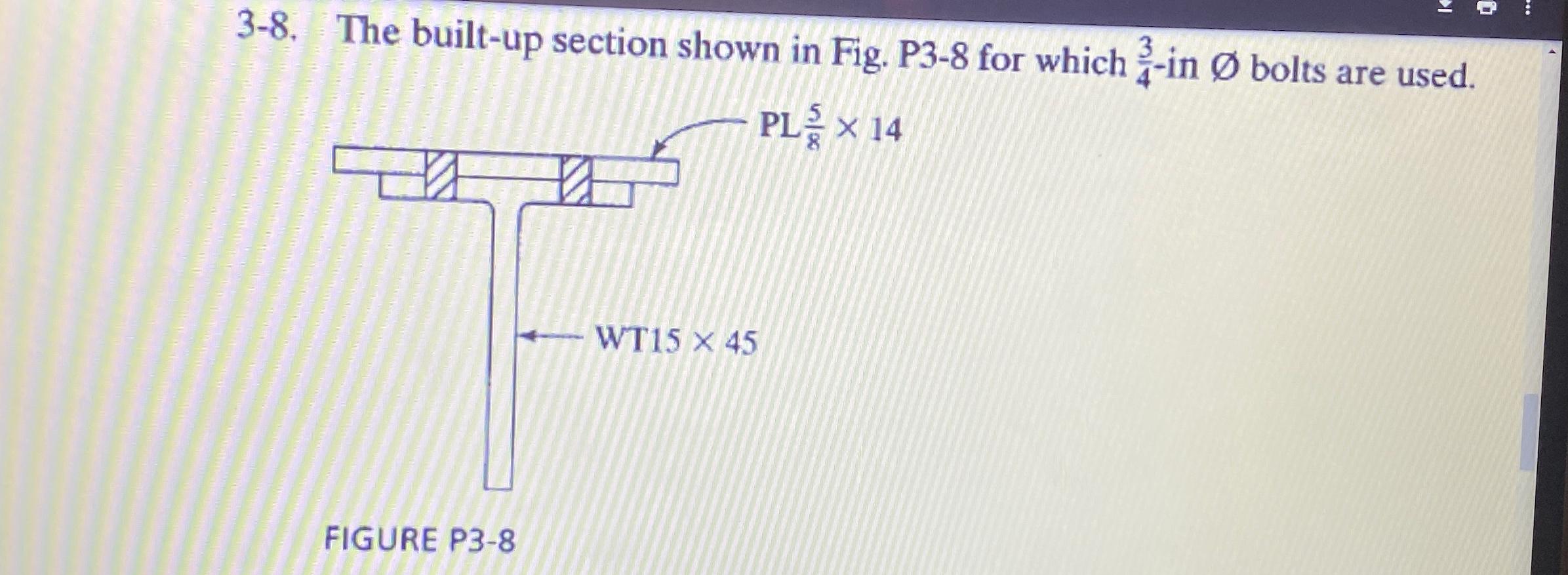 Solved The built-ip se3-8. ﻿The built-up section shown in | Chegg.com