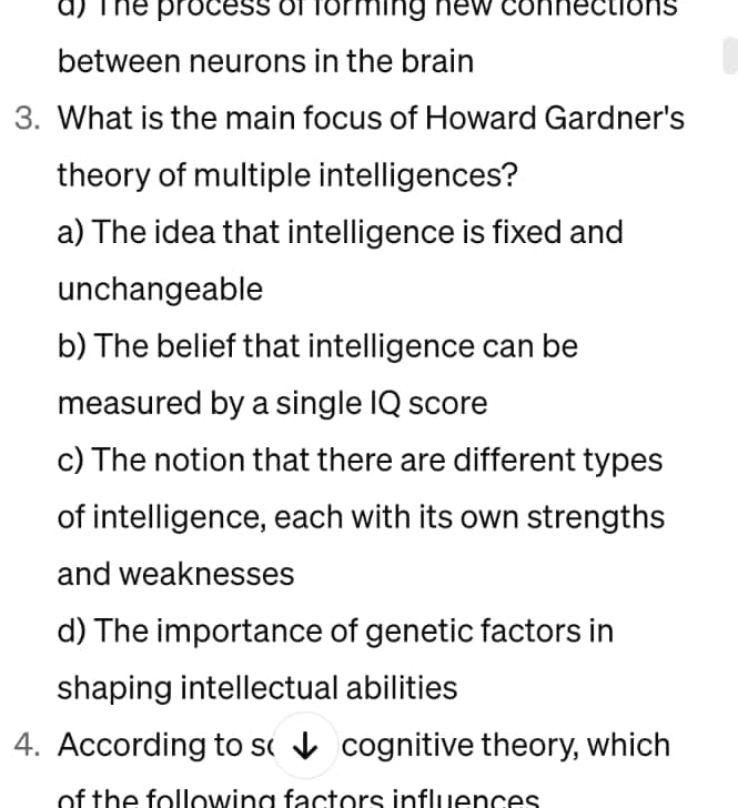 Solved between neurons in the brain3. ﻿What is the main | Chegg.com