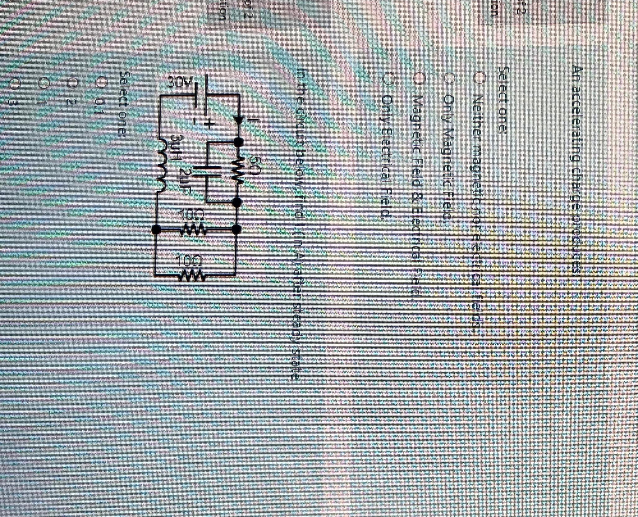 Solved An accelerating charge produces:Select one:Neither | Chegg.com