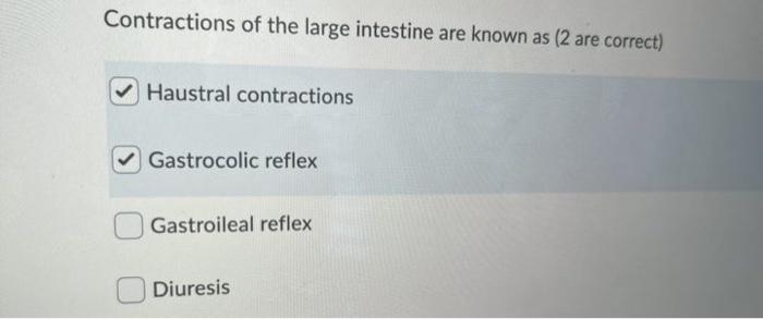 Solved Contractions of the large intestine are known as (2 | Chegg.com