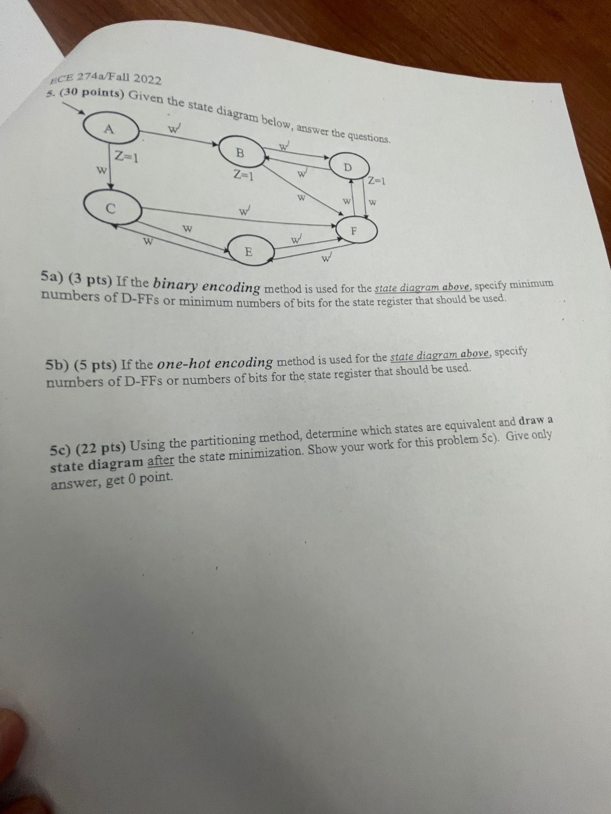 Solved BCE 274a/Fall 2022(30 ﻿points) ﻿Given the state | Chegg.com