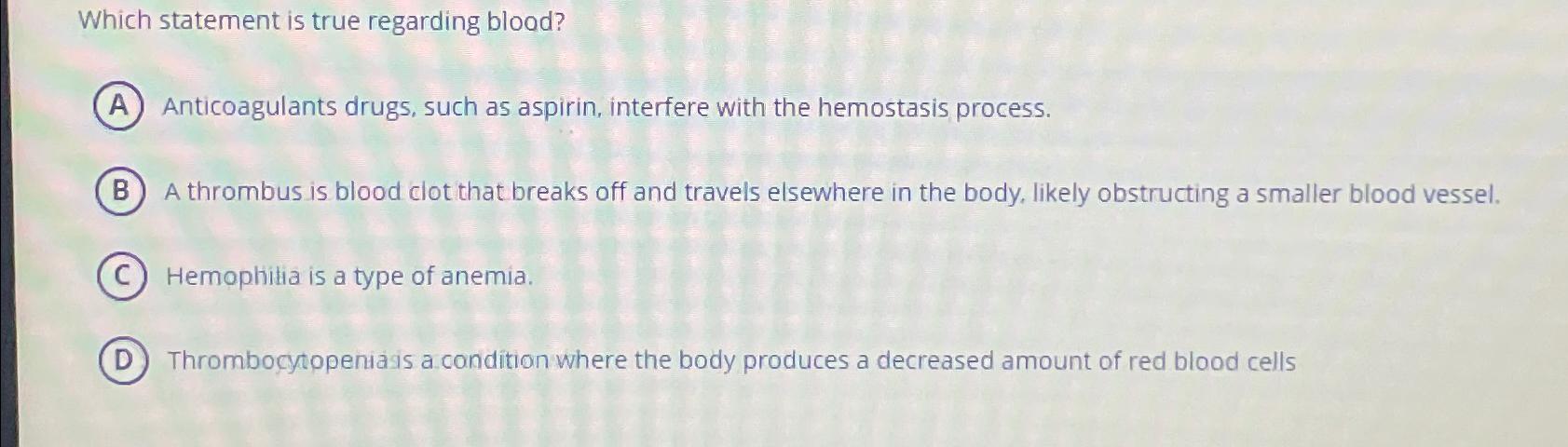 Solved Which statement is true regarding | Chegg.com