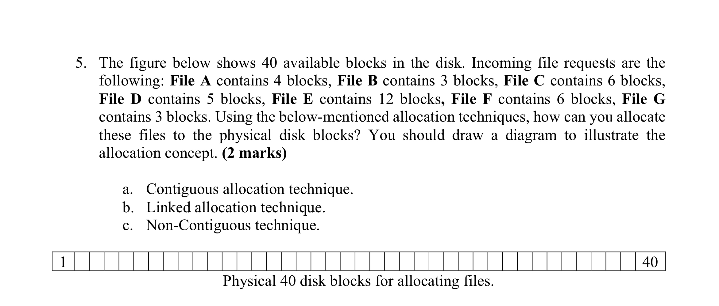 Solved The figure below shows 40 ﻿available blocks in the | Chegg.com