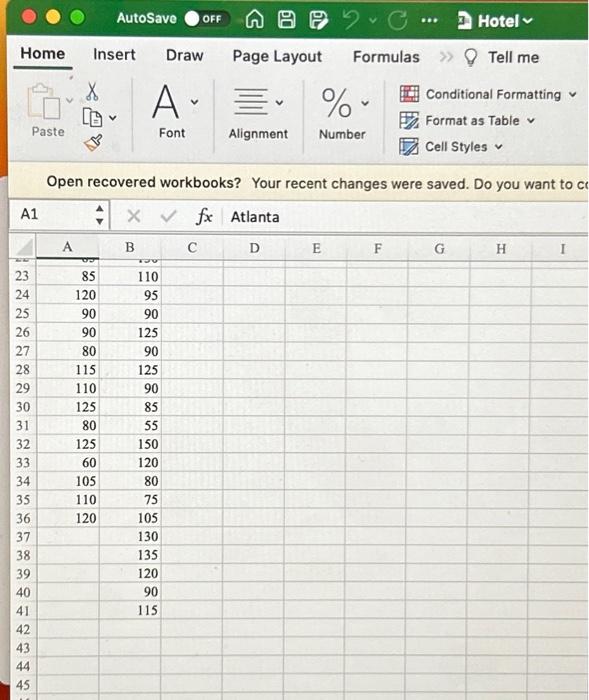 Solved Home Insert Draw Page Layout Formulas ≫& Tell me Open | Chegg.com