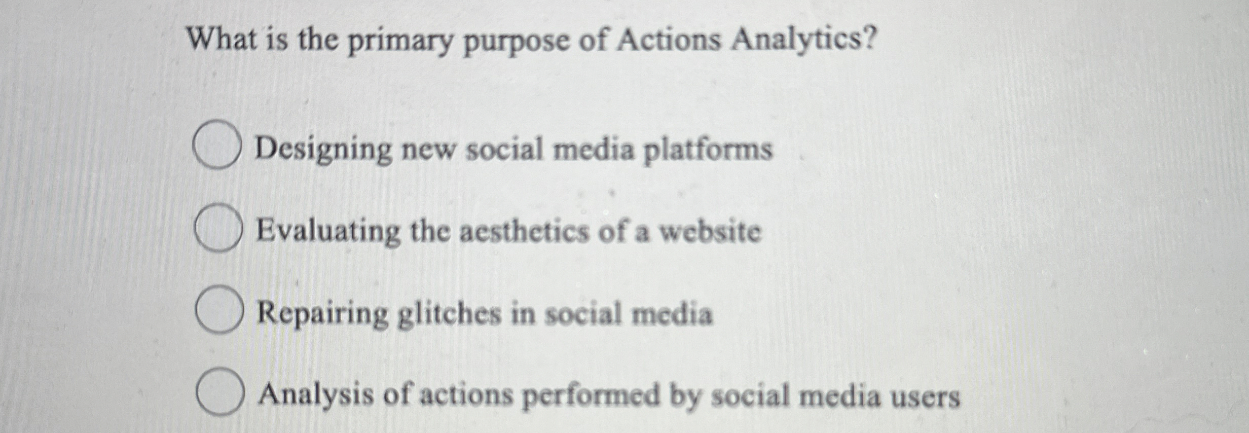 Solved What is the primary purpose of Actions | Chegg.com