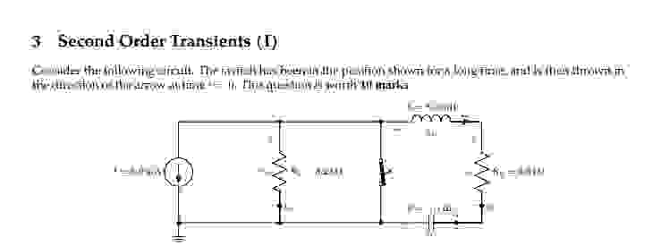 Solved 3 ﻿Second Order Transients (I) 3 ﻿Second Order | Chegg.com