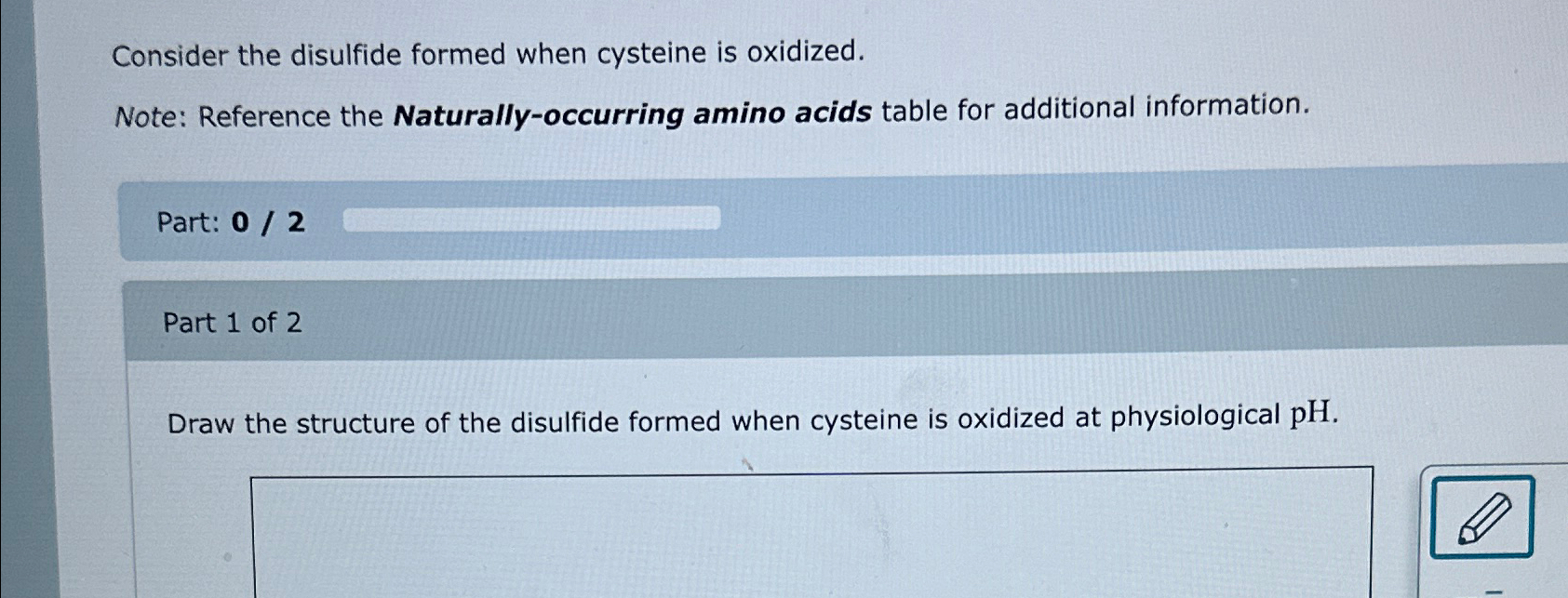 Solved Consider the disulfide formed when cysteine is | Chegg.com