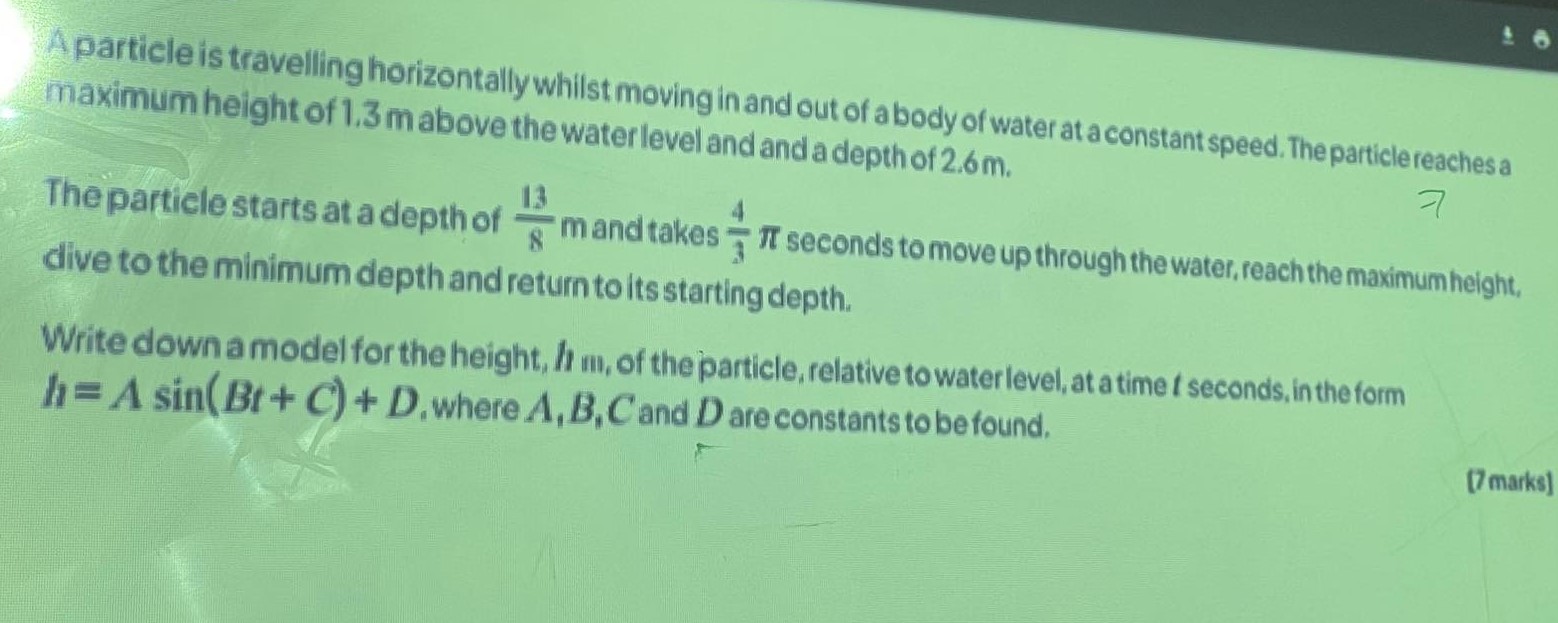 Solved A particle is travelling horizontally whilst moving | Chegg.com