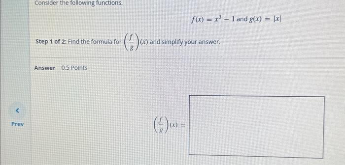Solved Consider the following functions. f(x)=x3−1 and | Chegg.com