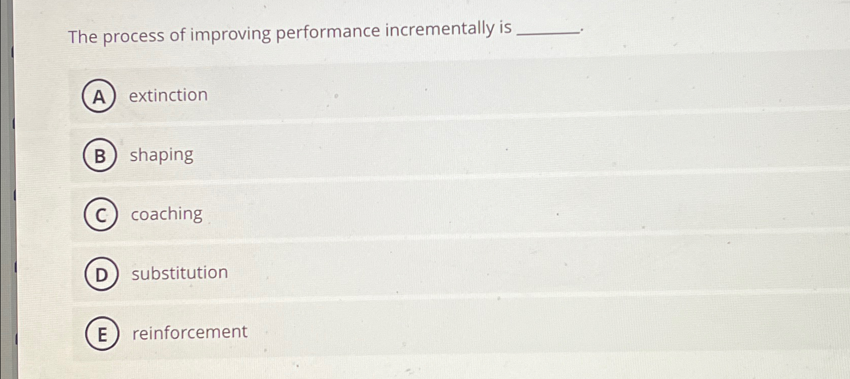 Solved The process of improving performance incrementally | Chegg.com