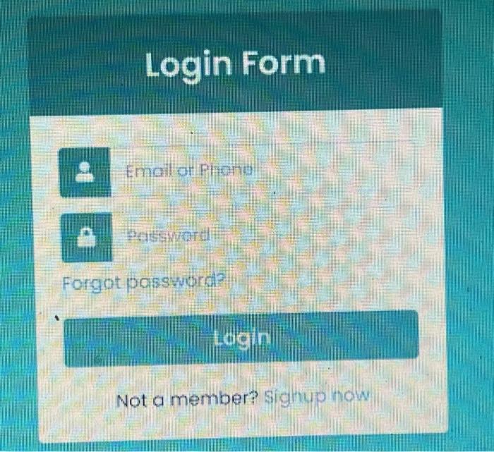 please write me a html and css & javascript code for | Chegg.com
