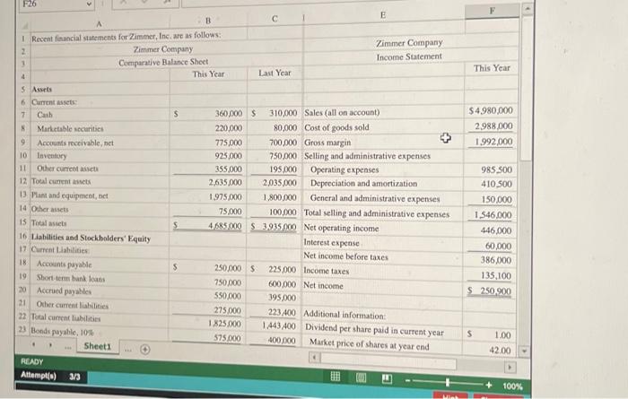 Solved Excel SIM: Selected Financial Ratios 1. Compute and | Chegg.com Solved Excel SIM: Selected Financial Ratios 1. Compute and | Chegg.com