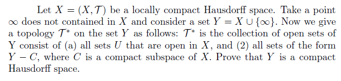 Solved = Let X = (X,T) be a locally compact Hausdorff space. | Chegg.com