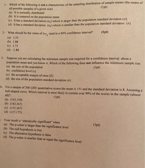 Solved 1. Which of the following is not a characteristic of | Chegg.com