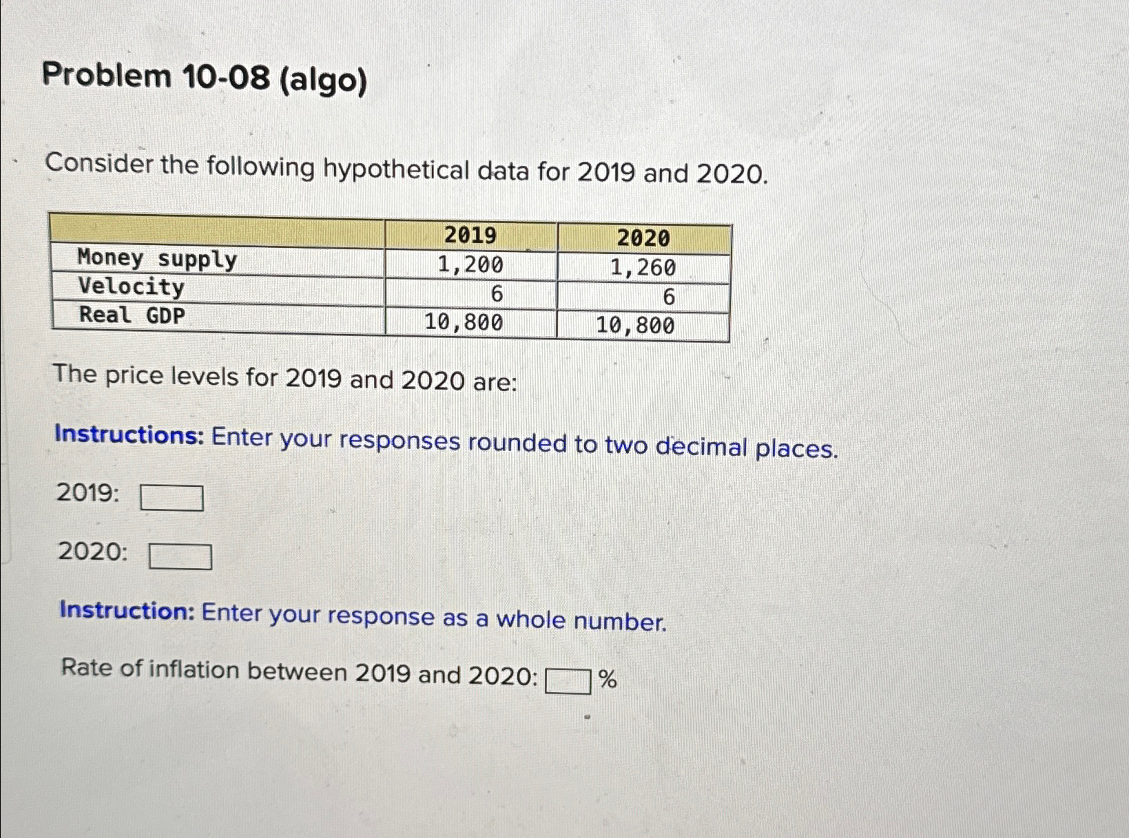 Solved Problem 10-08 (algo)Consider the following | Chegg.com