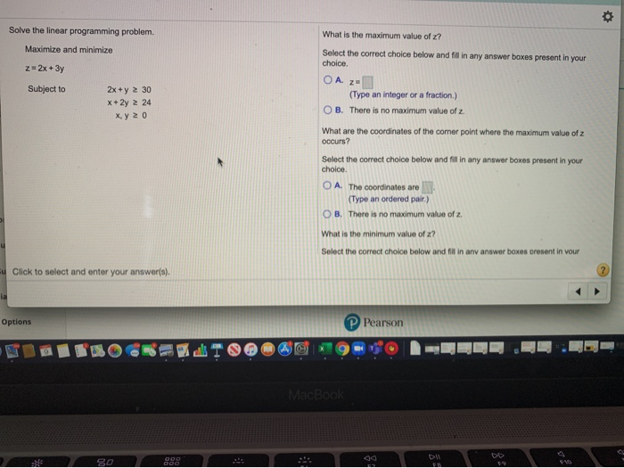 Solved Solve the linear programming problem. Maximize and | Chegg.com
