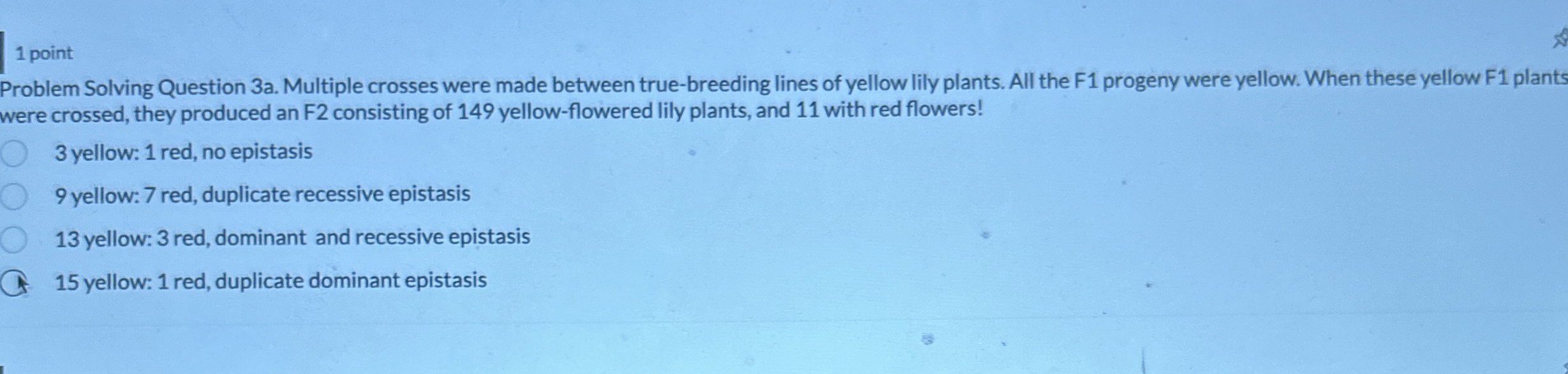 Solved 1 ﻿pointProblem Solving Question 3a. ﻿Multiple | Chegg.com
