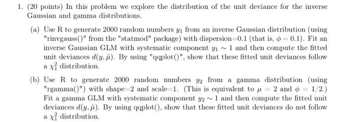 Solved 1. (20 points) In this problem we explore the | Chegg.com