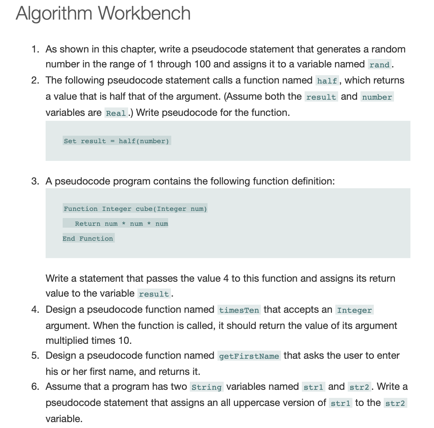 Solved Disclaimer if coding is needed: THIS IS A PSEUDO CODE | Chegg.com