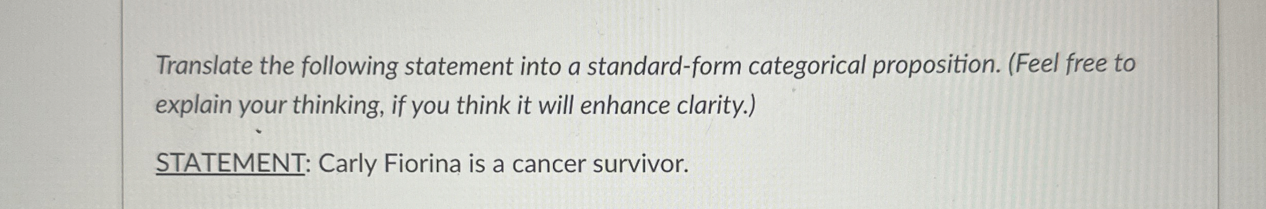 Solved Translate the following statement into a | Chegg.com