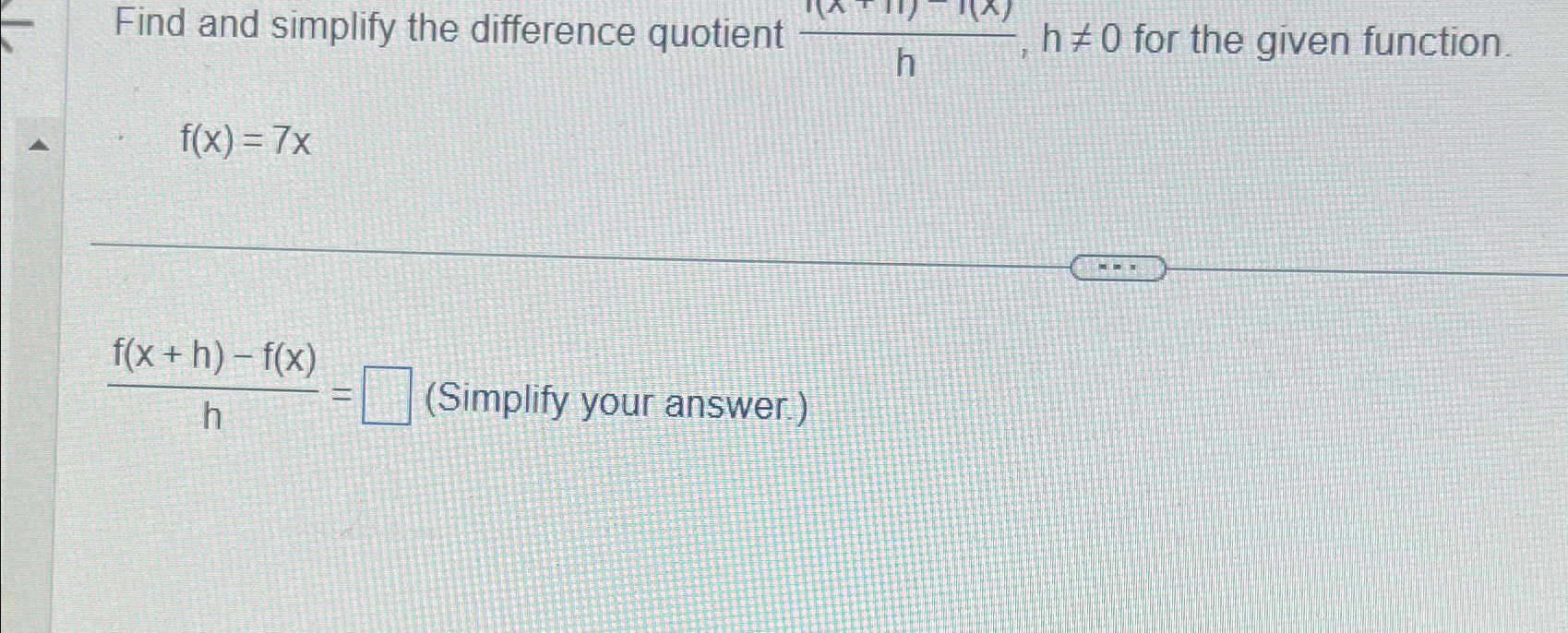 Solved Find and simplify the difference quotient hh,h≠0 ﻿for | Chegg.com