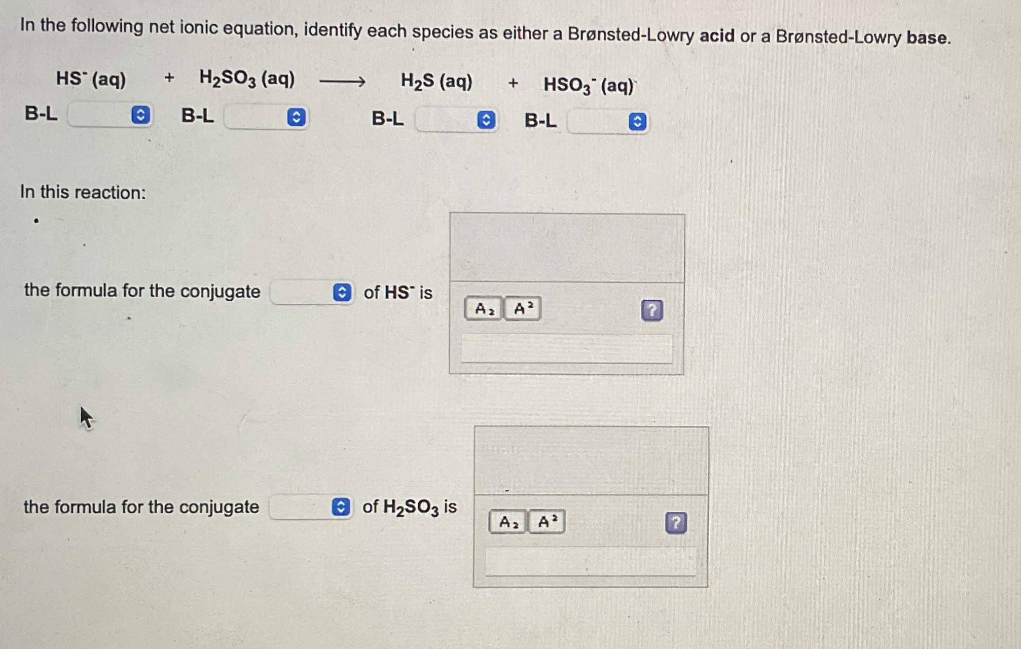 Solved In the following net ionic equation, identify each | Chegg.com