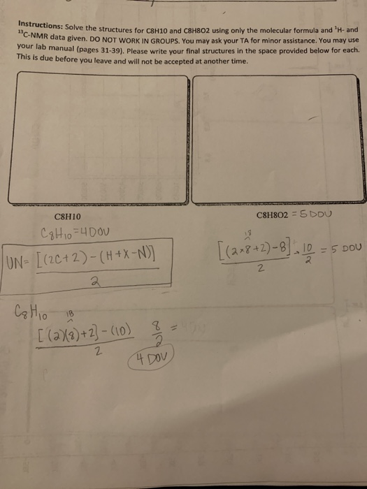 Solved draw structure of C8H10 and C8H8O2 based on the 1HNMR | Chegg.com