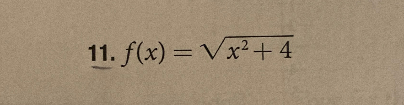 Solved Find the domain using interval notation. f(x)=x2+42 | Chegg.com