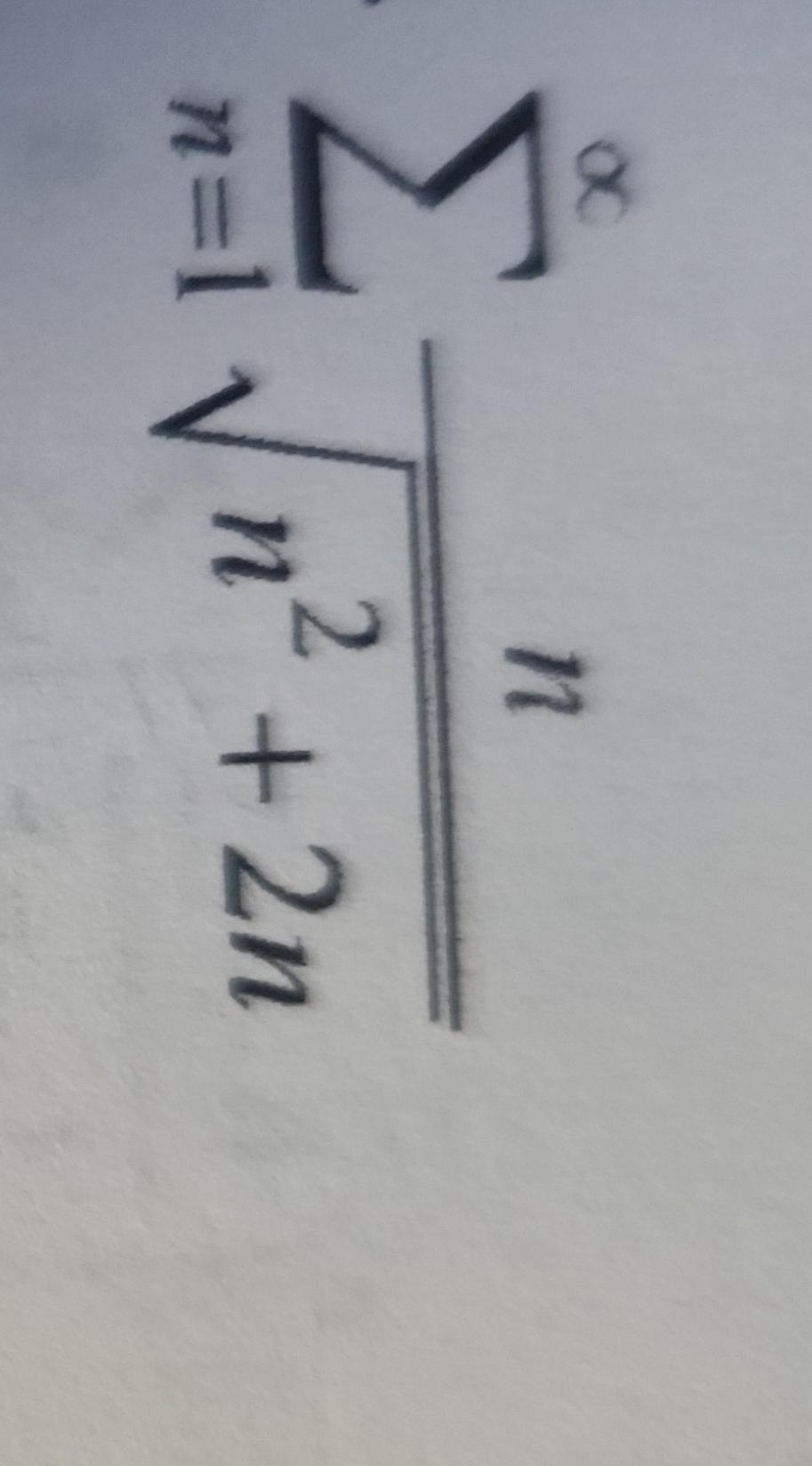 Solved ∑n=1∞n2+2nn | Chegg.com