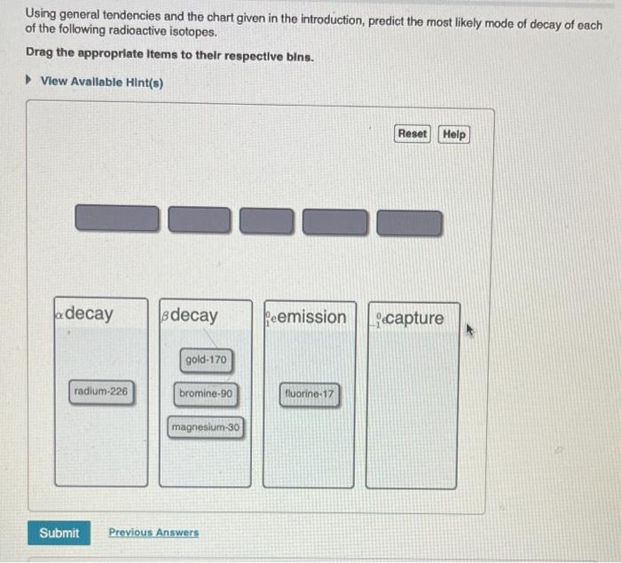 Solved Using general tendencies and the chart given in the | Chegg.com