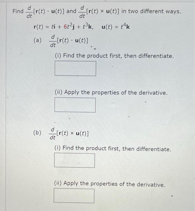 Solved Find[r(t) u(t)] and[r(t) x u(t)] in two different | Chegg.com