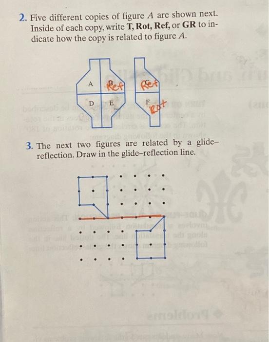 2. Five different copies of figure A are shown next. | Chegg.com