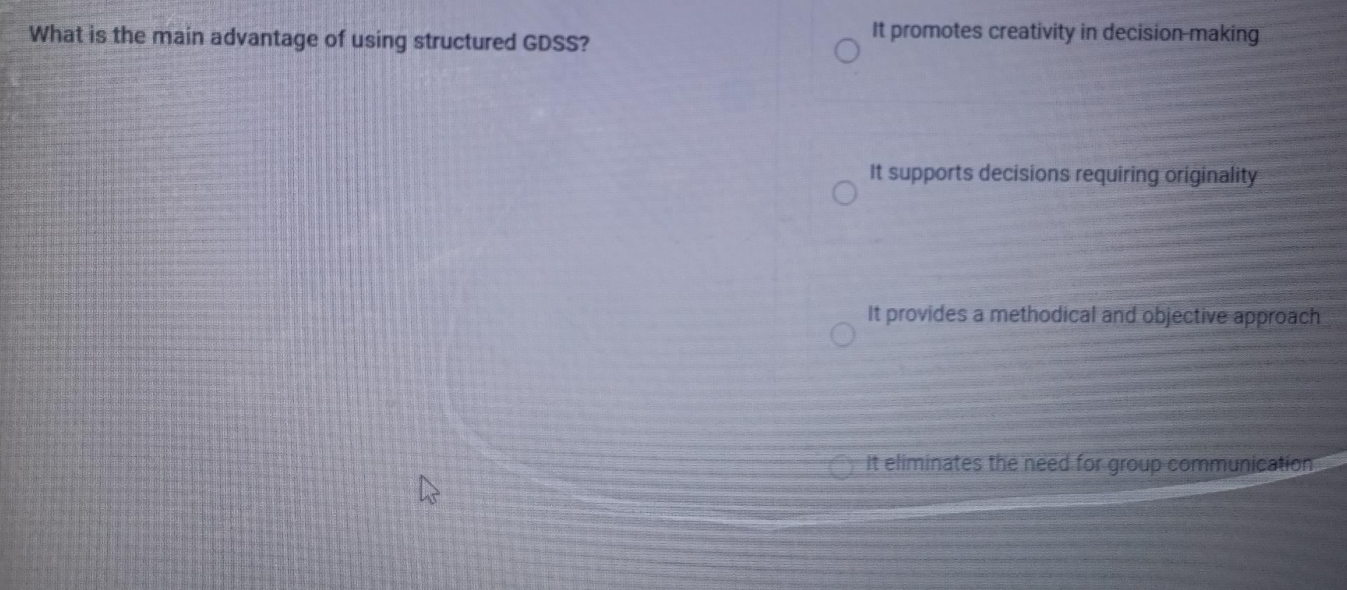 Solved What is the main advantage of using structured | Chegg.com